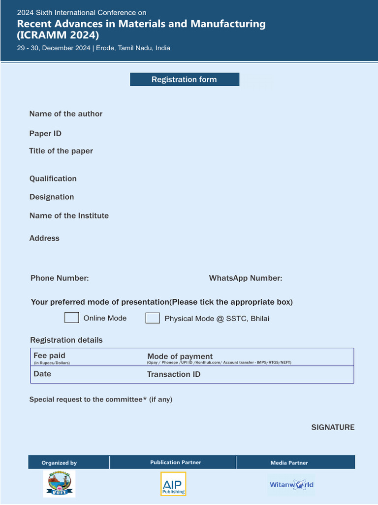 Registration Form | PDF