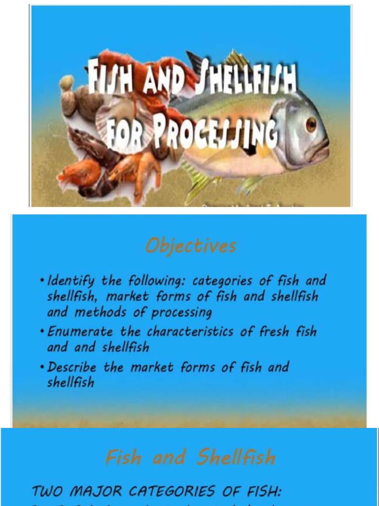 Lesson 4. Fish and Shell Fish | PDF