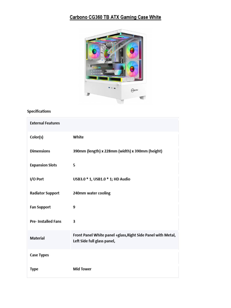 22.ATX Casing Specifications | PDF
