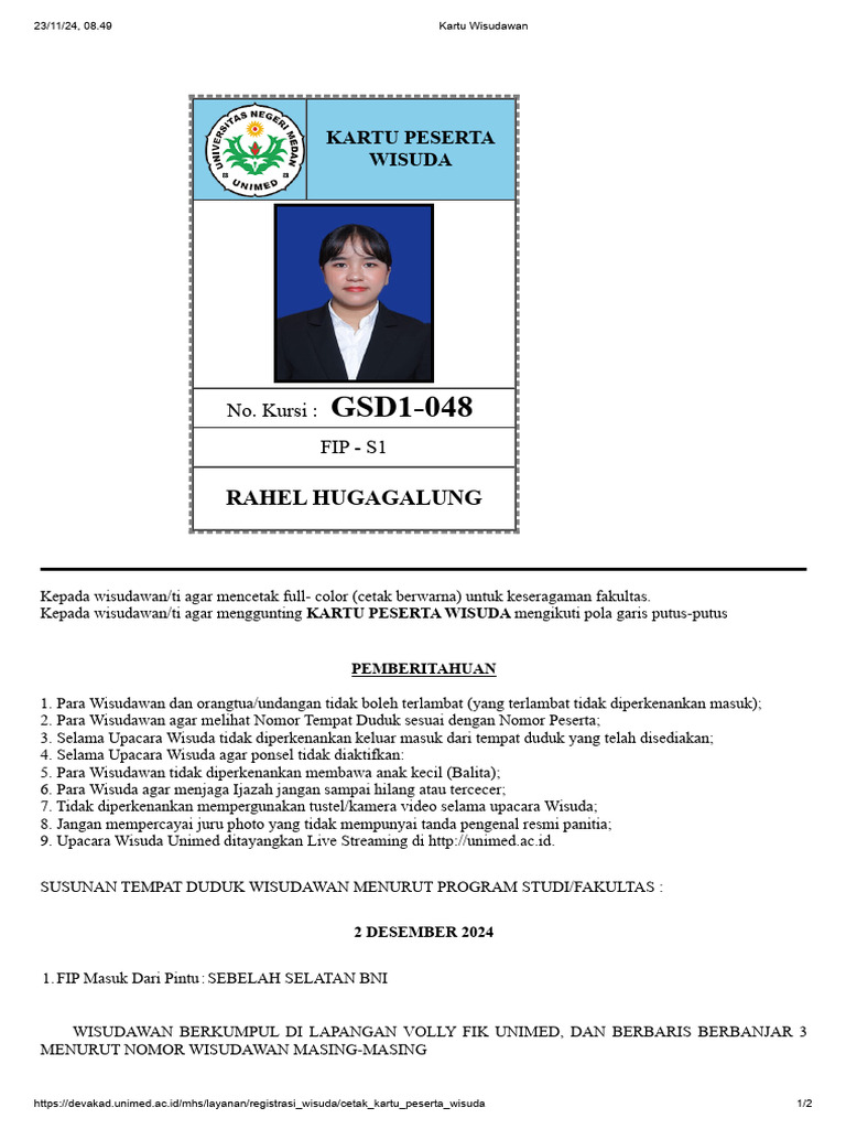 Kartu Wisudawan | PDF