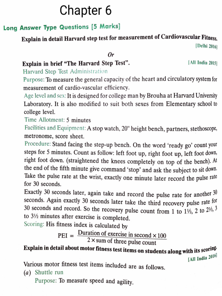 Chapter 6 ( Test and Measurement in Sports) | PDF