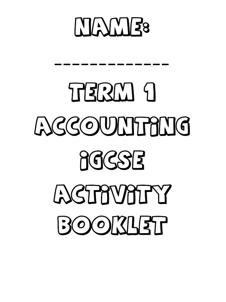STUDENT ACTIVITY BOOKLET | PDF | Debits And Credits | Balance Sheet