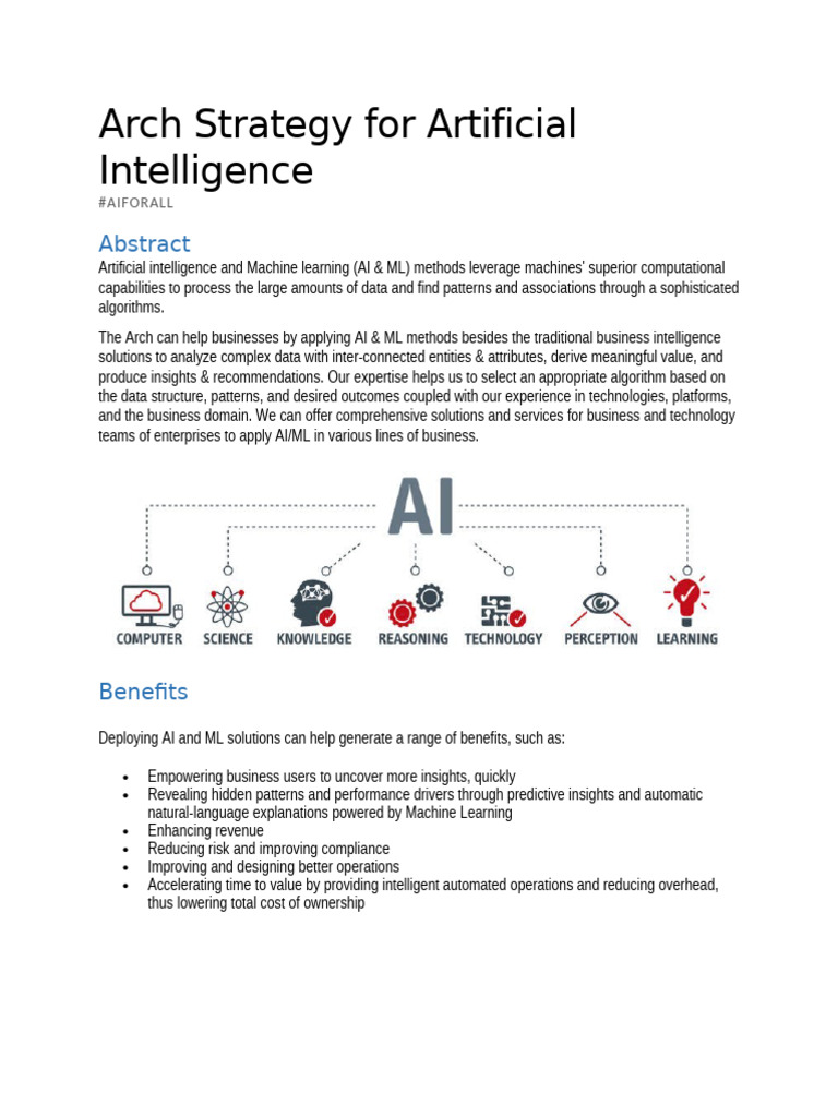 Arch Strategy For Artificial Intelligence | PDF | Machine Learning ...