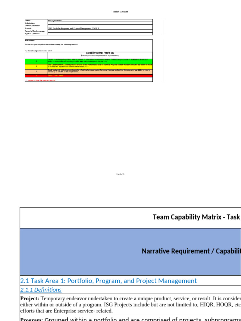CapMatrix - Portfolio, Program, and Project Management (PM3) II | PDF ...