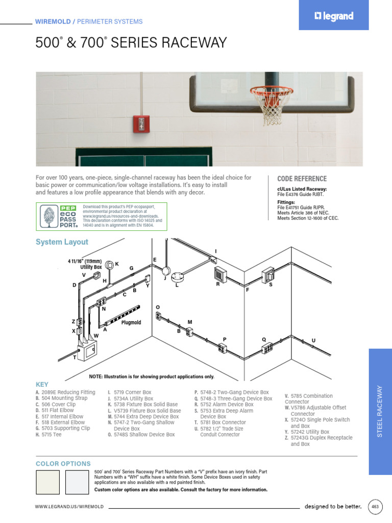 500 and 700 Series Raceway | PDF | Wire | Electrical Wiring