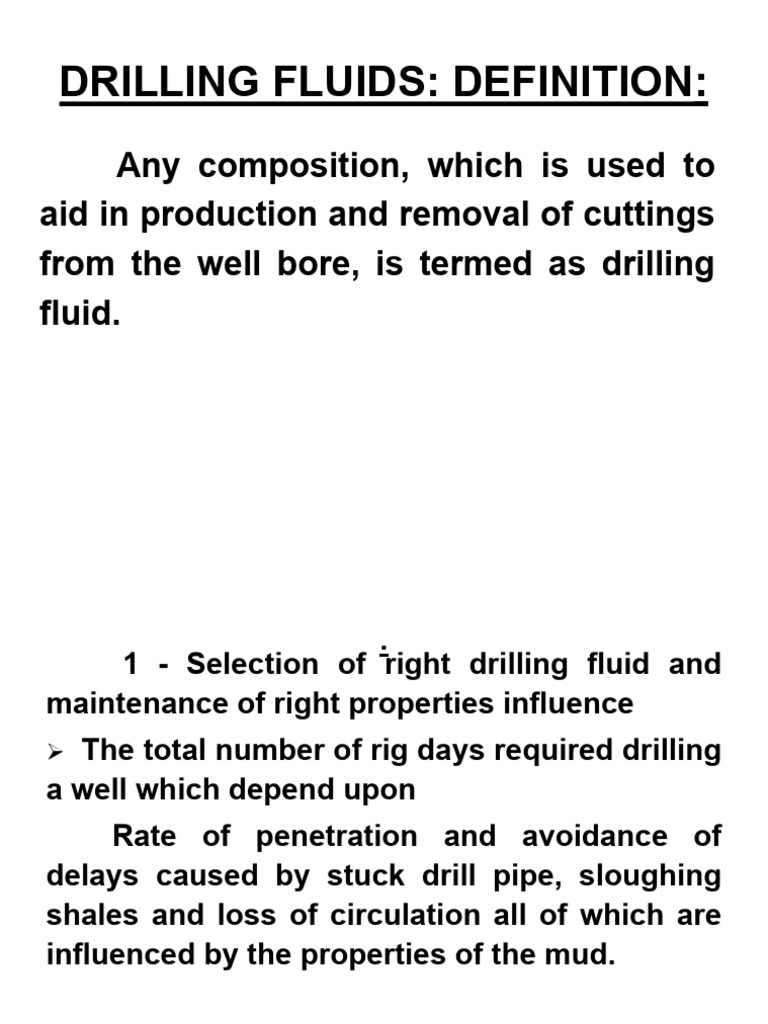 Essential Functions of Drilling Fluids | PDF