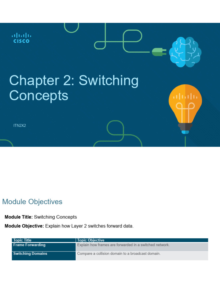Chapter 2 Switching Concepts | PDF | Network Switch | Computer Network