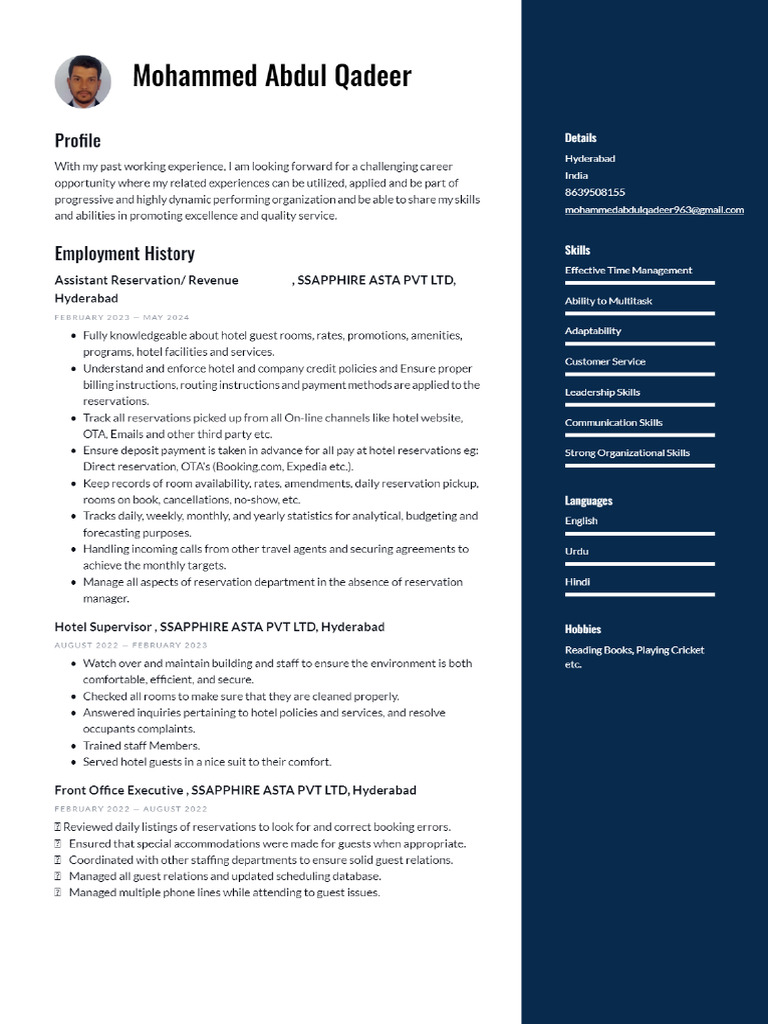 Mohammed Abdul Qadeer.cv_copy | PDF