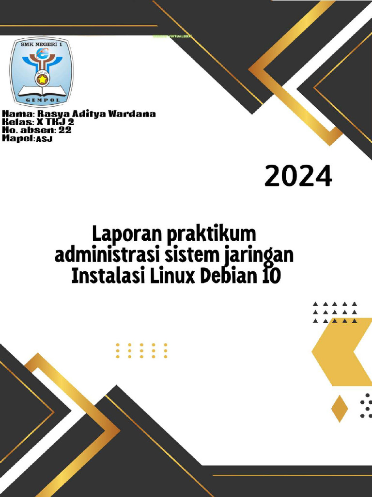 Laporan Praktikum ASJ Instalasi Linux Debian 10 | PDF