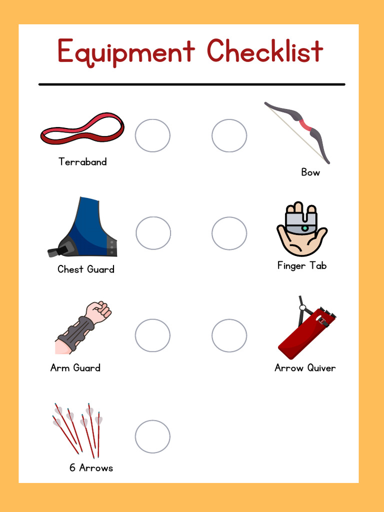 Equipment Checklist | PDF