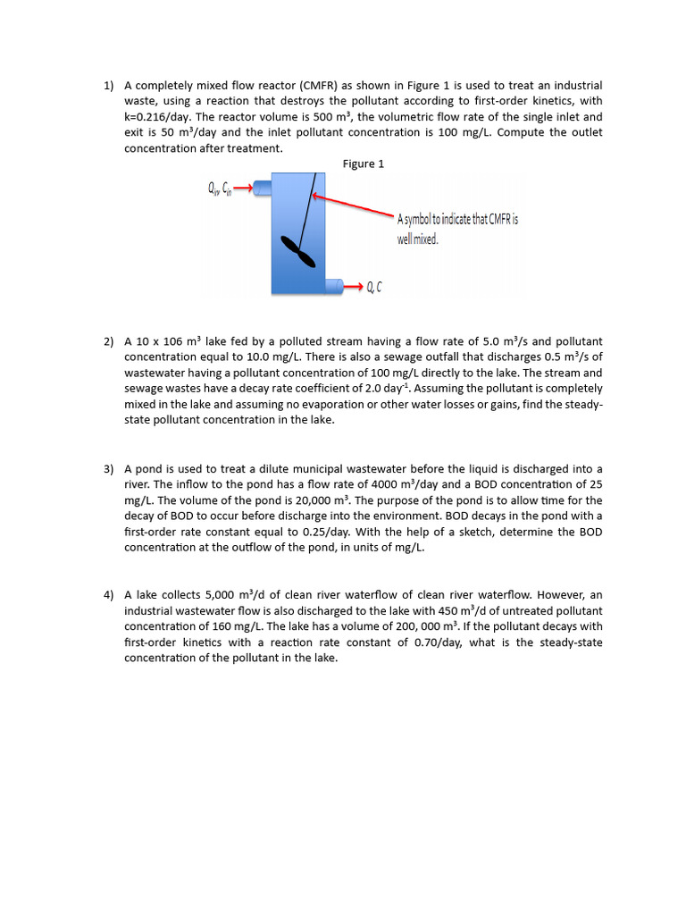 Wastewater Treatment Kinetics Analysis | PDF