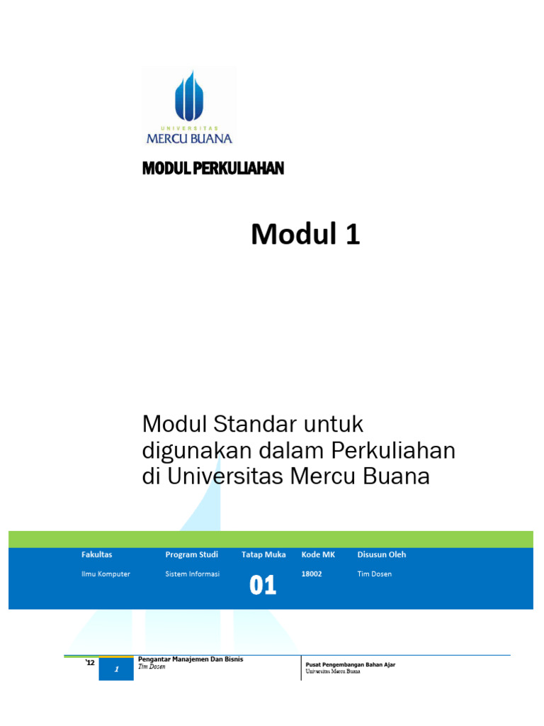 Modul Pengantar Manajemen UMB | PDF