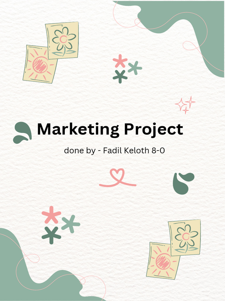 Sage Pink Cute Creative Portfolio Cover Page | PDF