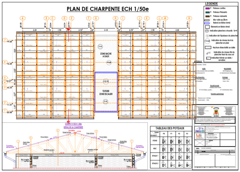 Plan de charpente_9 | PDF | Matériau composite | Bâtiment (construction)
