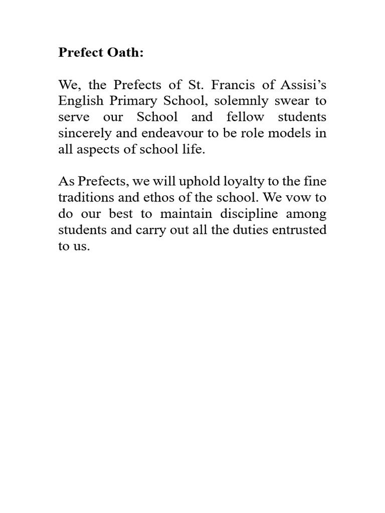 2425 Prefect Oath | PDF