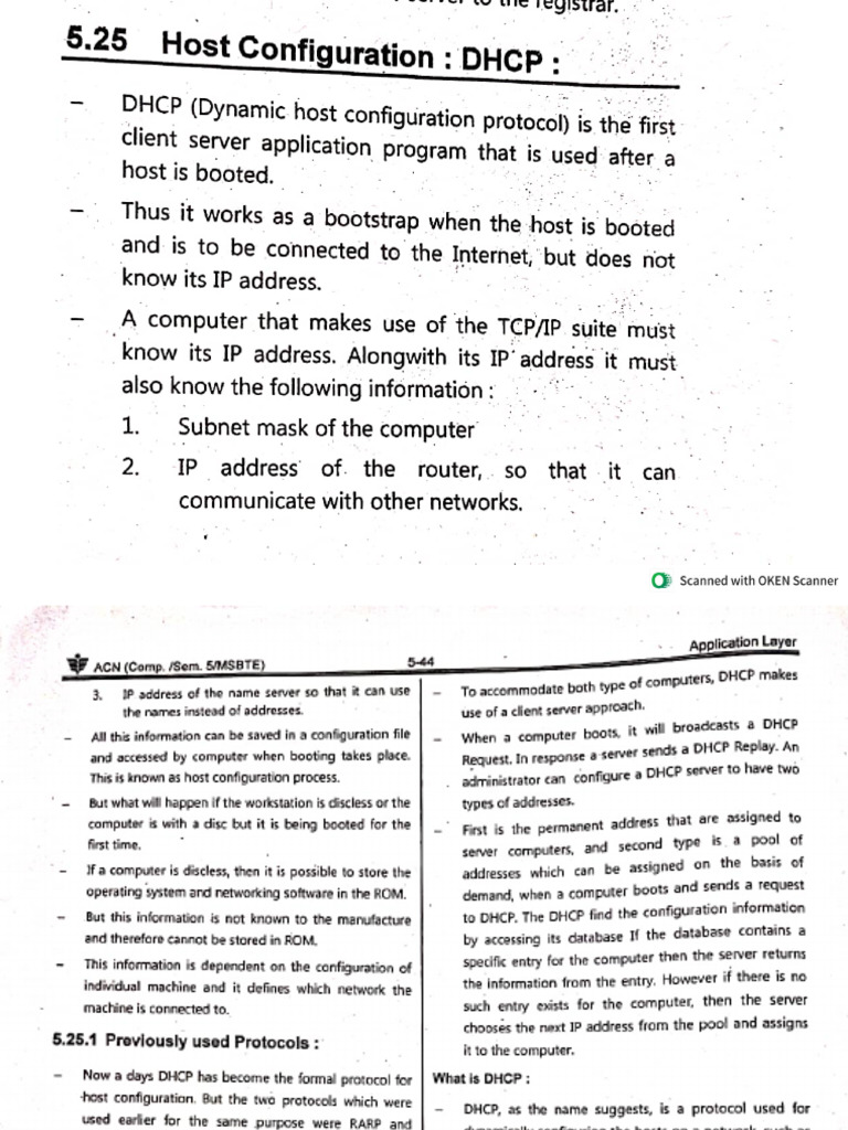 DHCP Notes | PDF