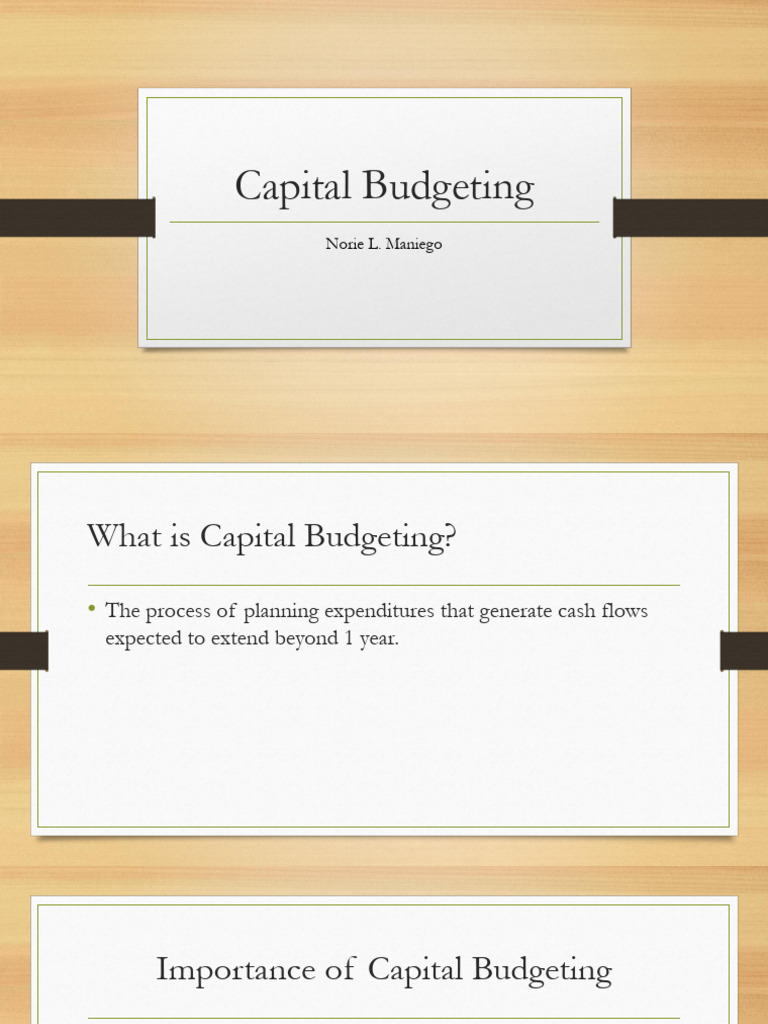 Capital Budgeting | PDF | Net Present Value | Internal Rate Of Return