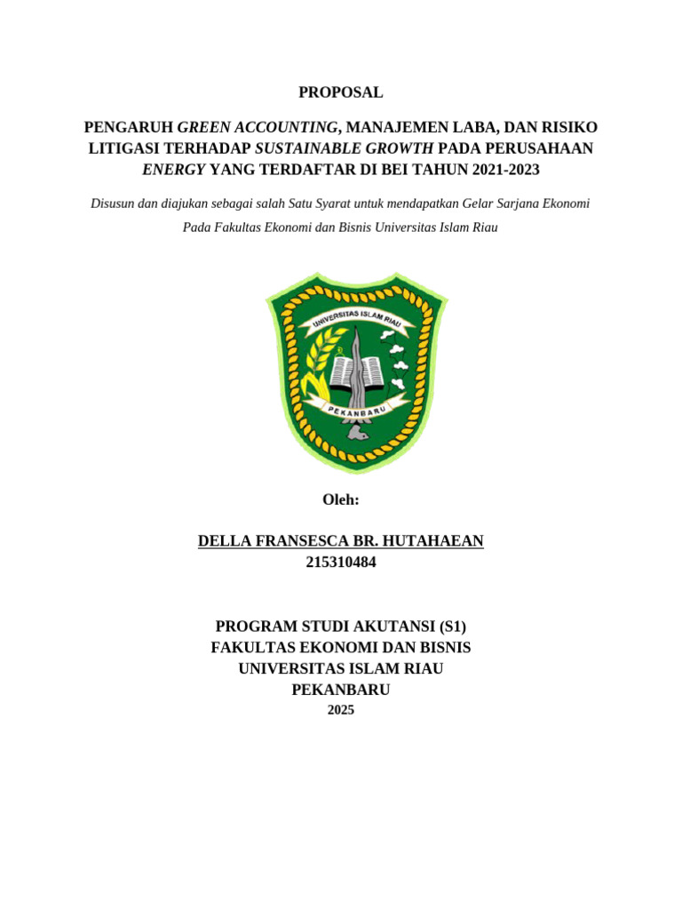 Pengaruh Green Accounting pada Pertumbuhan Berkelanjutan | PDF