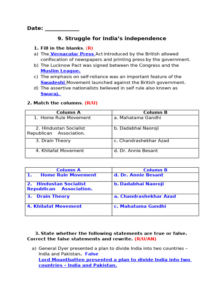 1. Struggle for Indias independence | PDF | British Raj | Indian ...