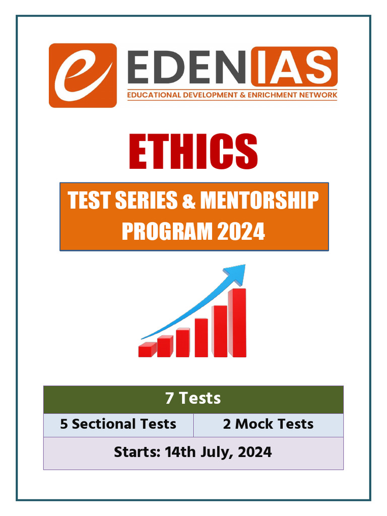 UPSC Ethics Test Series 2024 | PDF | Governance | Morality