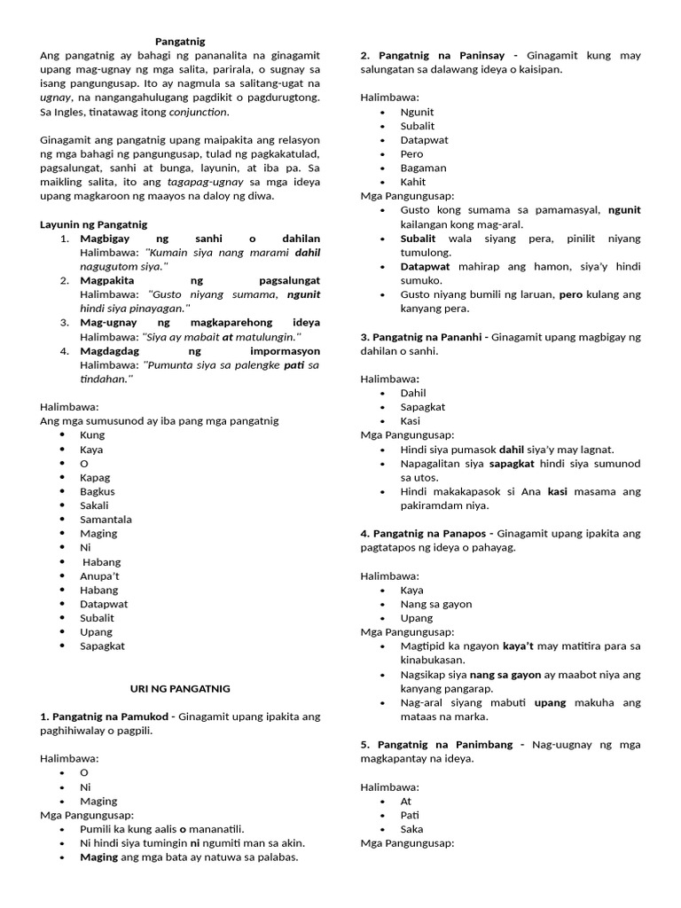 Pangatnig | PDF