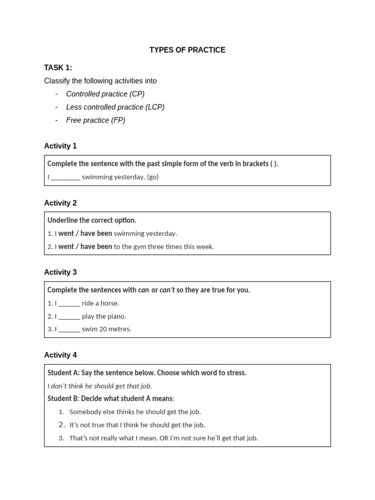 TYPES OF PRACTICE(2) (1) | PDF | Information | Cognitive Science