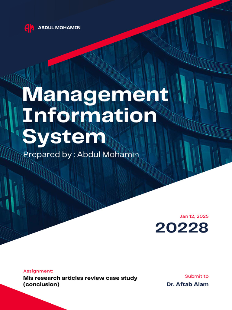 Mis Assignment by Abdul Mohamin - 20250112 - 141709 - 0000 - Compressed | PDF | Decision Making ...