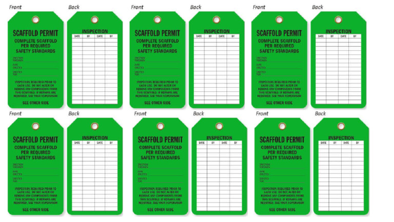 Green Tag Scaffolding | PDF