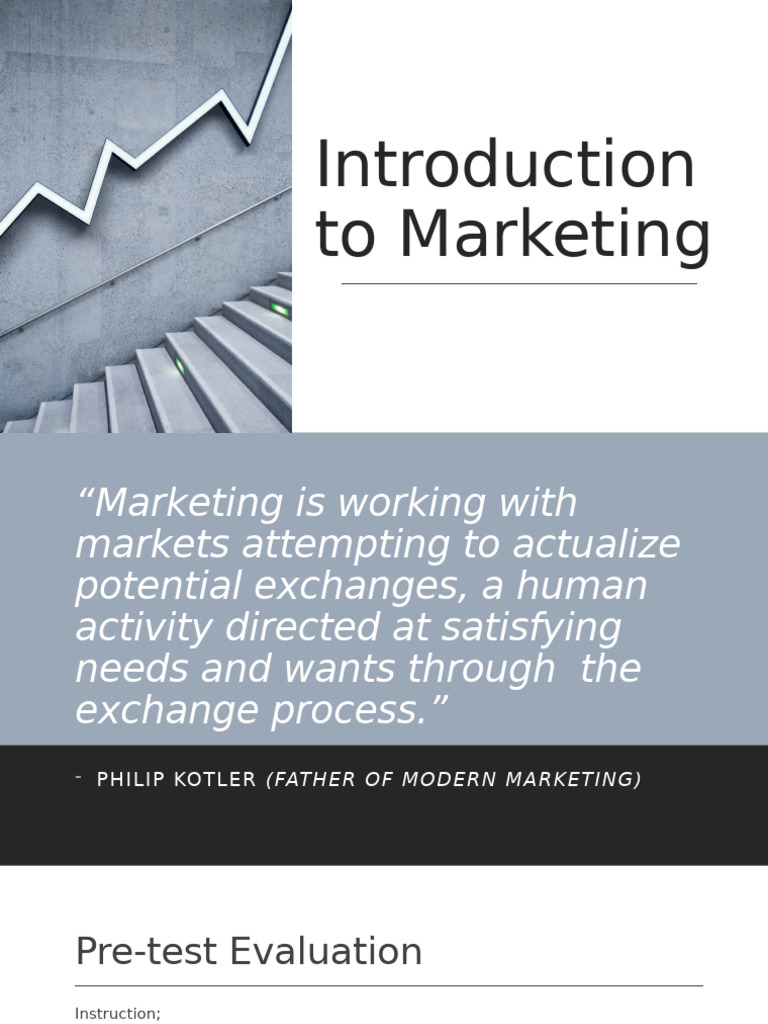 Introduction To Marketing Pretest | PDF | Marketing | Financial Markets