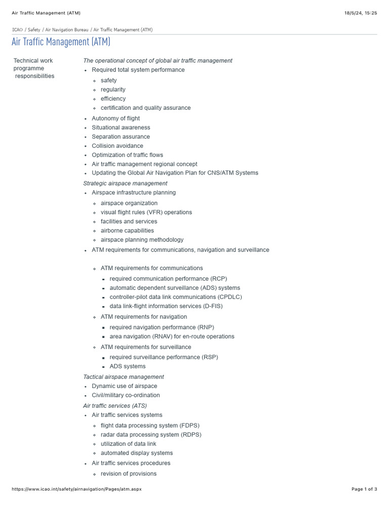 Air Traffic Management (ATM) | PDF | Air Traffic Control | Aviation