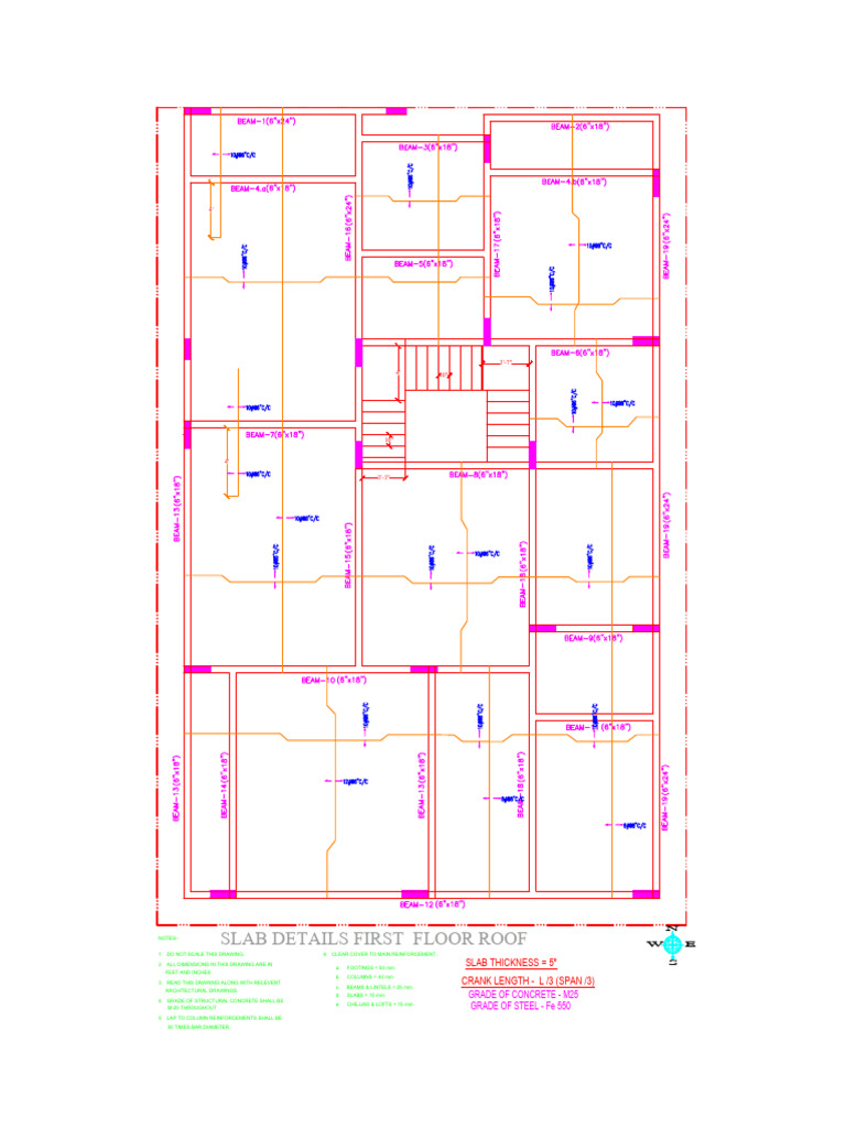 Slab Details First Floor | PDF