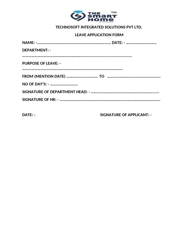 LEAVE APPLICATION | PDF