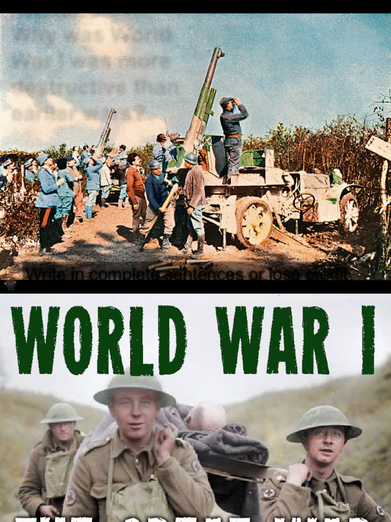 High School History Lesson: WWI Analysis | PDF