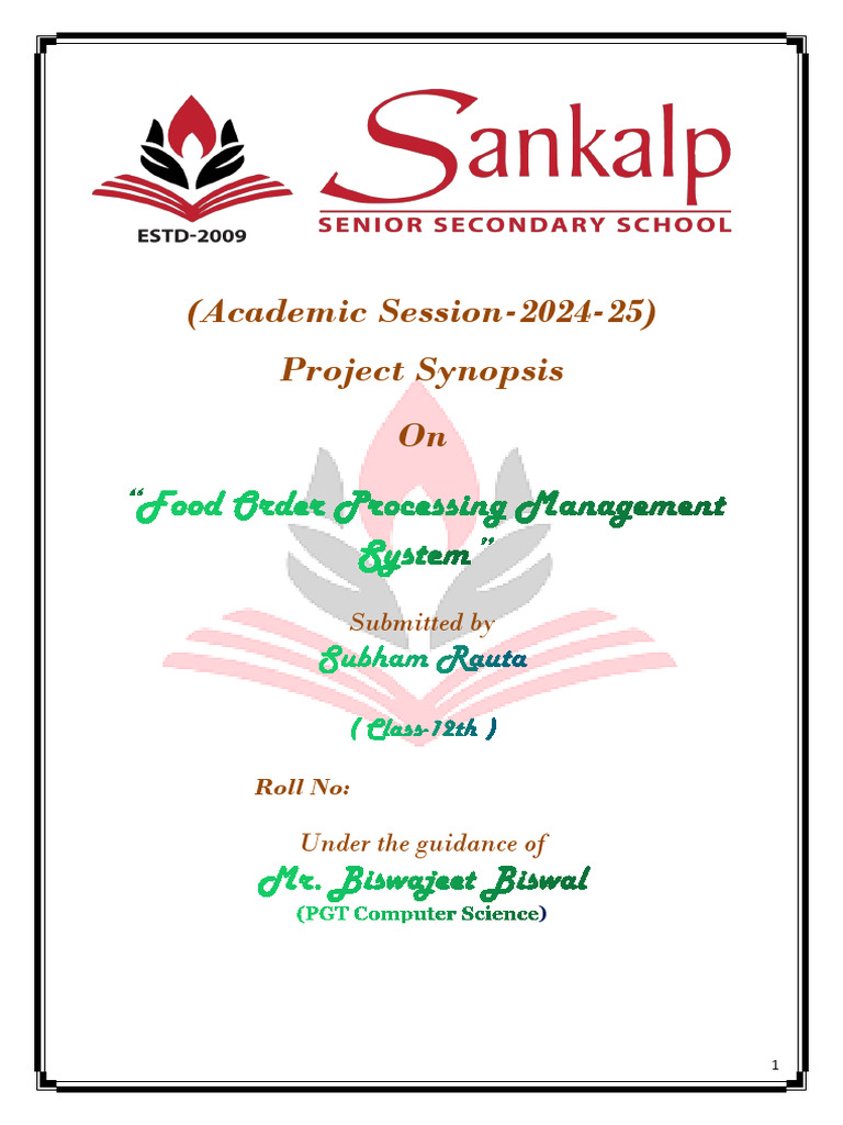 Food Order Processing Management | PDF | Software Testing | System