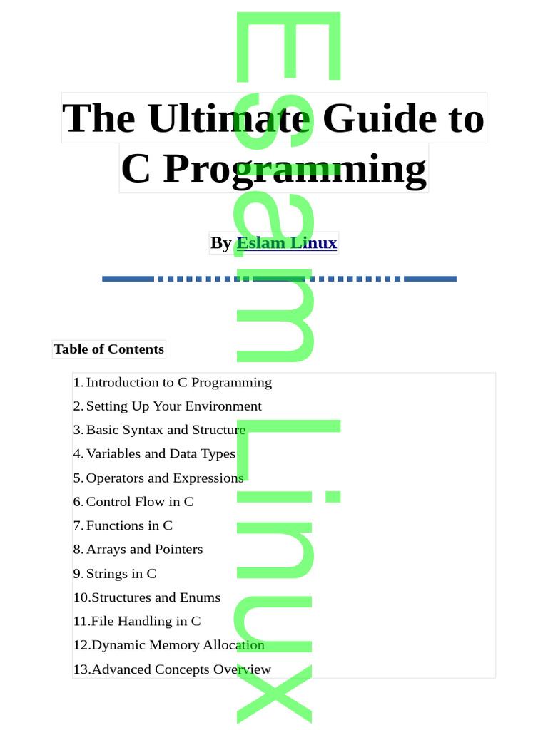 The Ultimate Guide To C Programming | PDF | C (Programming Language) | Computer Programming