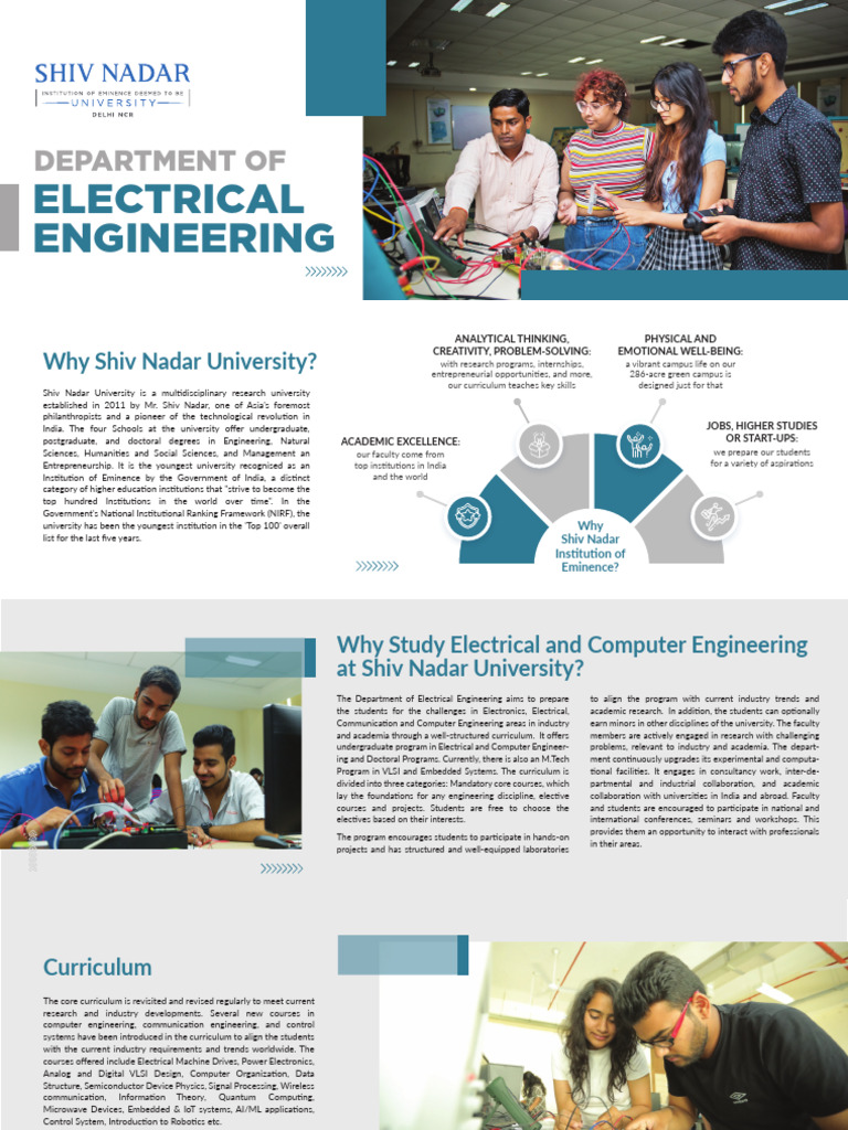 Electrical Engineering Brochure 2024 | PDF | Curriculum | Electronics