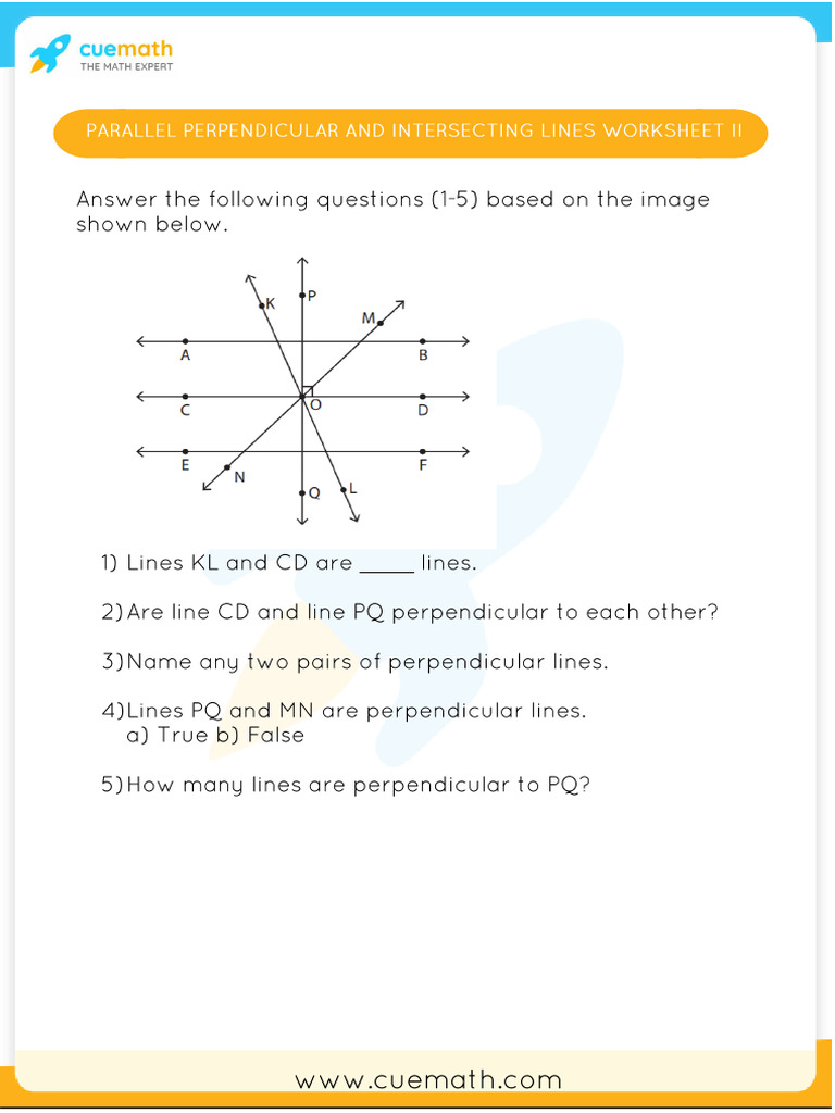 Parallel Perpendicular and Intersecting Lines Homework | PDF