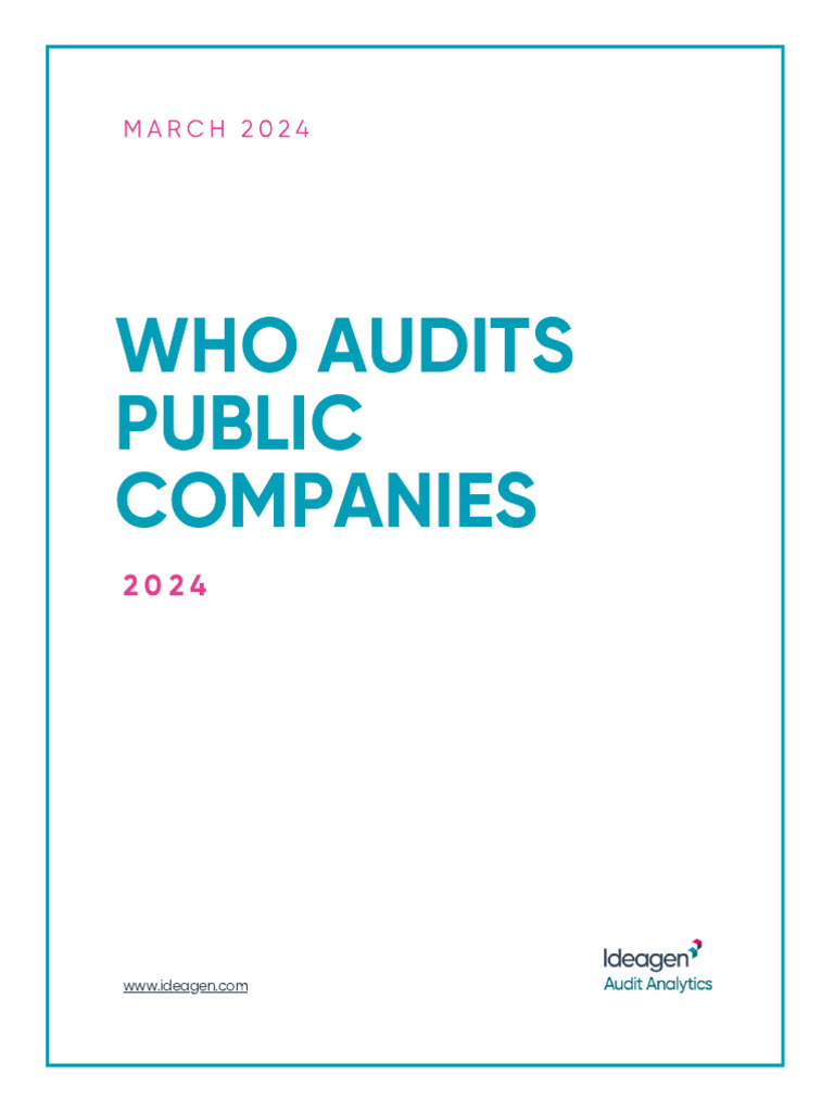 2024 Who Audits Public Companies Report Final V2 | PDF | Business ...