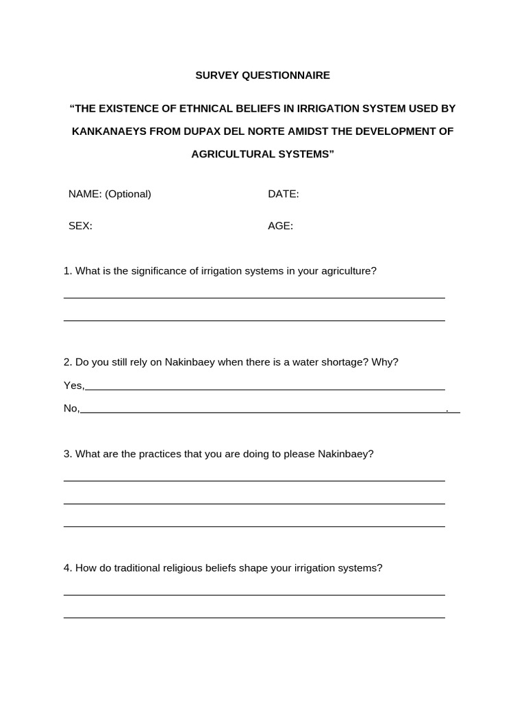 Questionnaire-survey | PDF