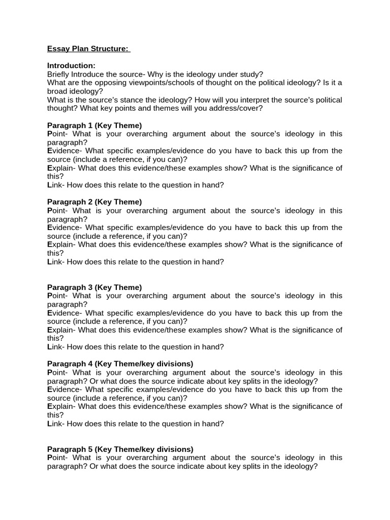 Essay Plan Structure | PDF | Essays