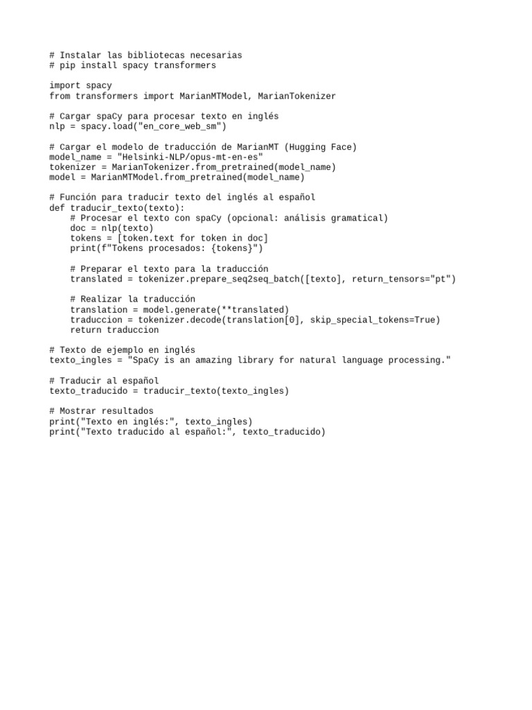 07 Spacy Transformers | PDF