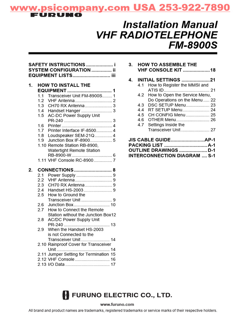 FM8900S Installation Manual A | PDF | Electrical Connector | Screw
