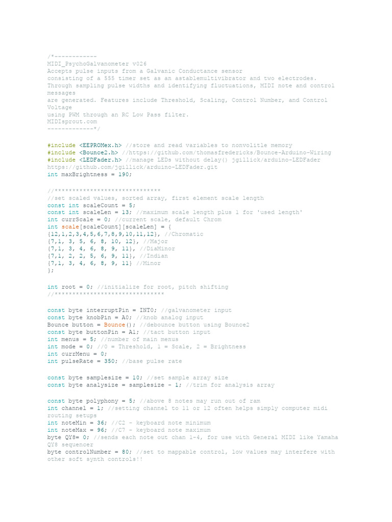 Arduino Code | PDF | Computer Programming | Electrical Engineering Arduino Code | PDF | Computer Programming | Electrical Engineering