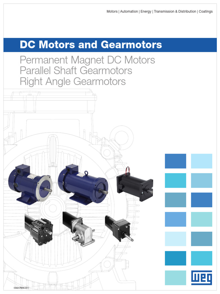 WEG DC Motors and Gearmotors Permanent Magnet DC Motors Parallel Shaft Gearmotors and Right ...