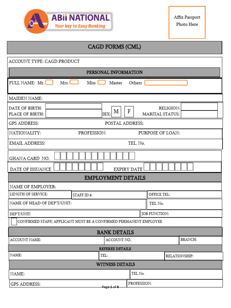 Cml Cagd Loan Forms_-1 | PDF | Loans | Debit Card