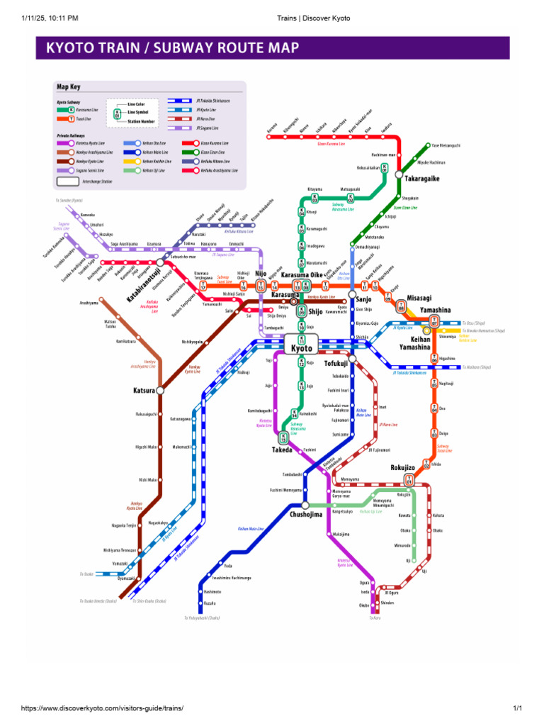 Kyoto Train Map | PDF