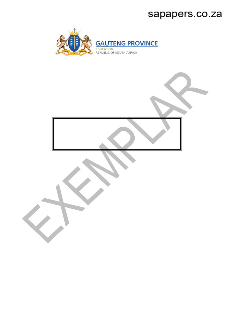 Gr9 Math P2 (English) 2020 Exemplars Question Paper | PDF | Mathematics