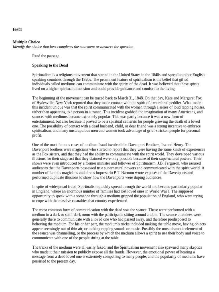 Reading Well read - 2 | PDF | Mediumship | Cloning