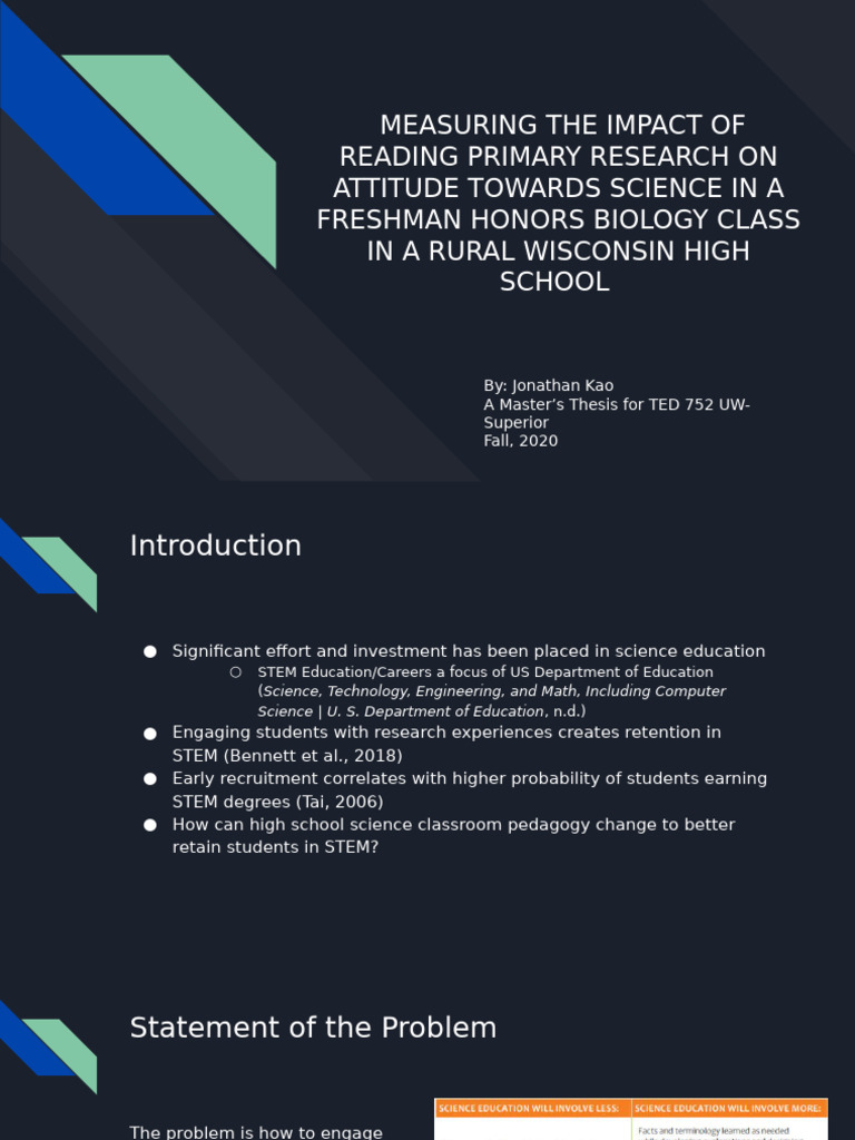 Measuring The Impact of Reading Primary Research On Attitude Towards ...