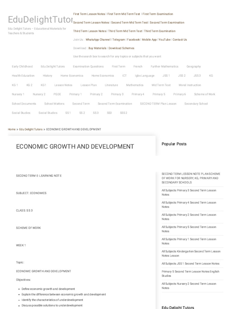 Economic Growth vs. Development Explained | PDF | Economic Development ...